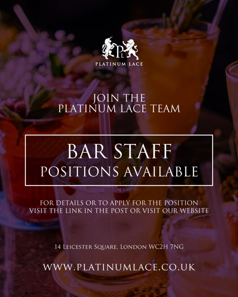Bar Staff Positions - Platinum Lace | Platinum Lace